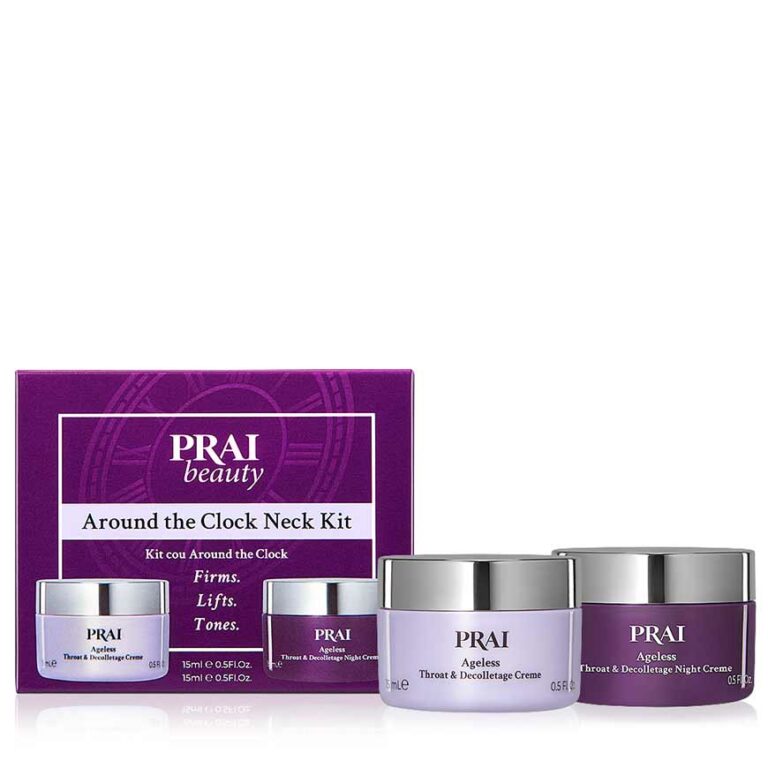 PRAI BEAUTY Around the Clock Neck Kit | Available Online at SkinMiles